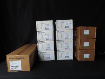 LOT OF 12 CASES OF BD SYRINGE AND NEEDLES for sale