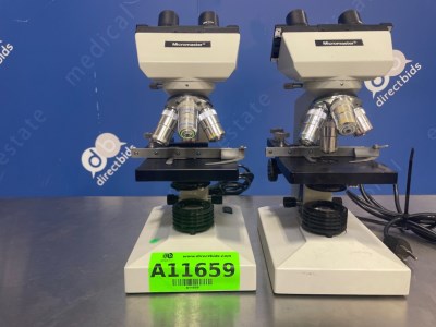 Lot of (2) Fisher Scientific Micromaster Microscope Model VSHL-4D for sale