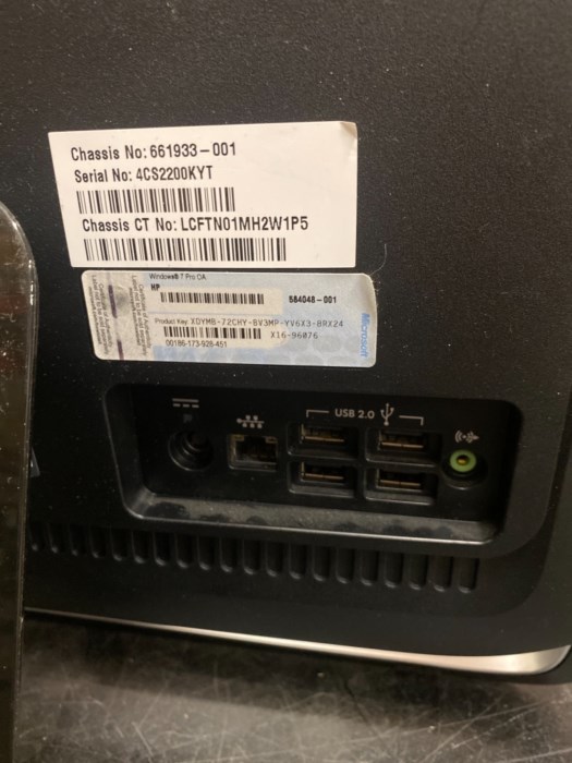 Lot of (2) HP pro 3420 AIO all in one computer system for sale