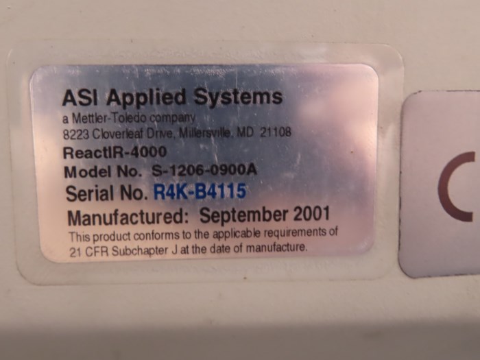 Lot of 2 Mettler Toledo ReactIR-4000 FTIR Analyzers w/ 3 Power Supplies ...