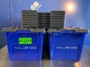 Lot of (2) Orbis Blue Insulated Storage Bins w/ (13) Lids for sale