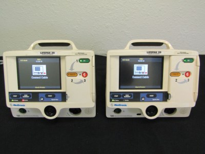 Lot of 2 Physio-Control LIFEPAK 20 Defibrillator / Monitor for sale