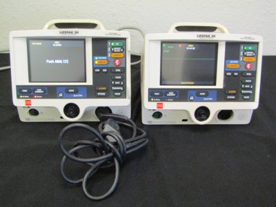 Lot of 2 Physio-Control LIFEPAK 20 Defibrillator / Monitor for sale