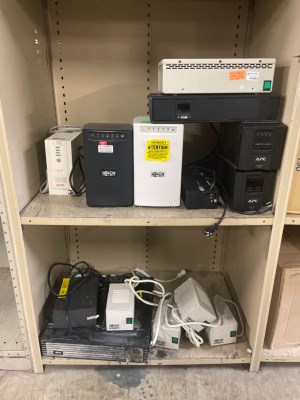 Lot of (2) Shelves of Uninterruptible Power Supply Units (UPS) for sale