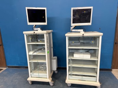 Lot of 2 Stryker Endoscopy tower with Vision Elect HD Monitor for sale