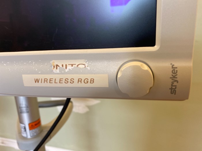 Lot of (2) Stryker Monitors on Rolling Stands for sale