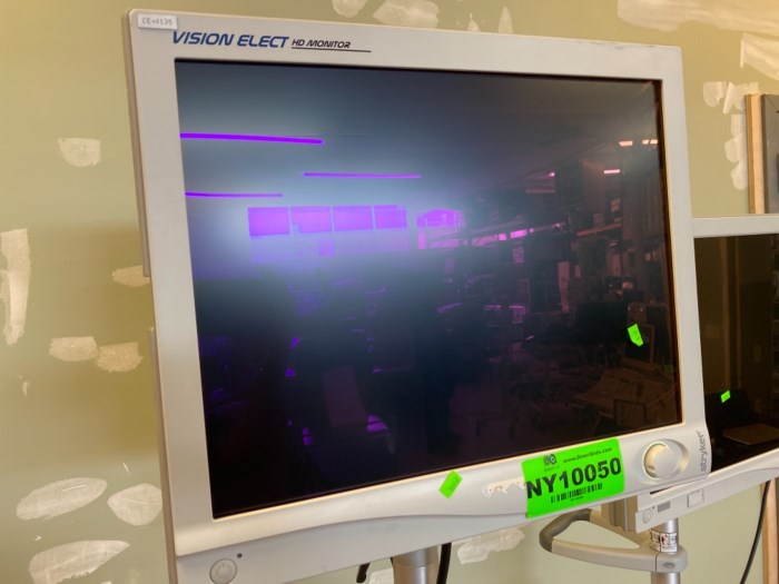 Lot of (2) Stryker Monitors on Rolling Stands for sale