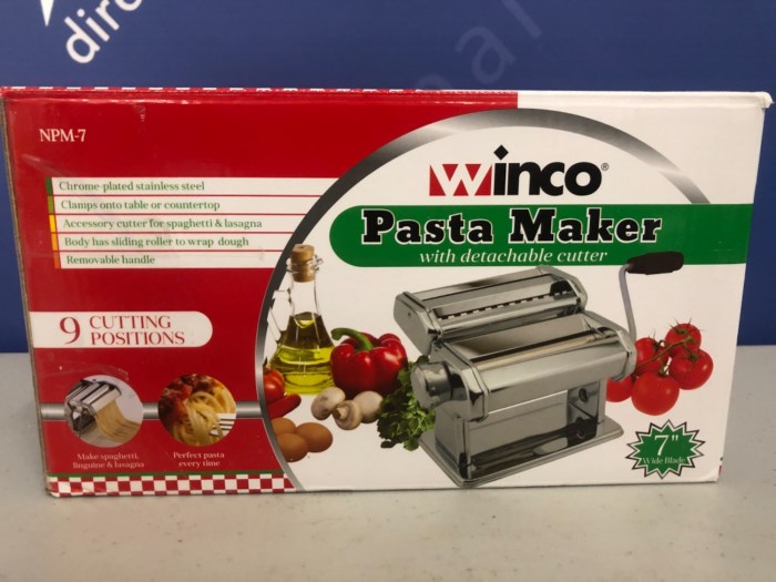 Lot of (2) Winco Model NPM-7 Pasta Maker with (1) Detachable Cutter for ...
