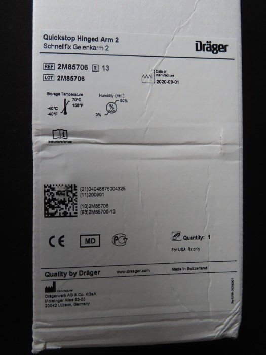 Lot of 3 Drager Hinged Arm Quickstop 2 2M85706 for sale