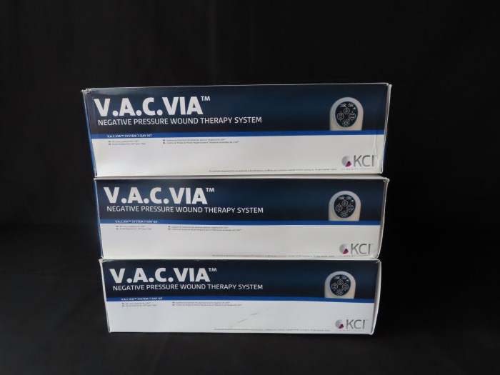 Lot of 3 KCI V.A.C Via System Starter Kit Ref: VIAKIT077D01 Negative ...