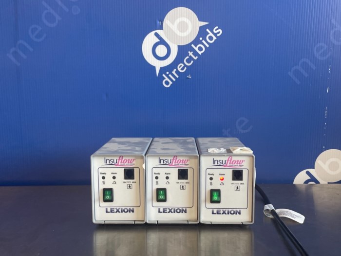 Lot of (3) Lexion Insuflow Insufflation Unit for sale