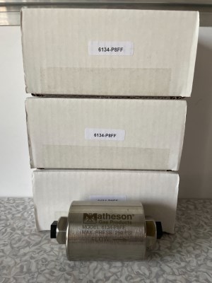 Lot of (3) Matheson Gas Products Model 6134-P8FF Particle Filters for sale