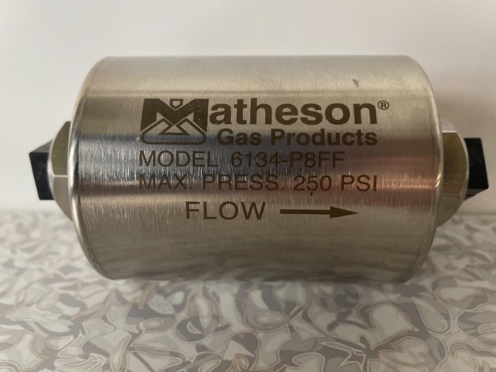 Lot of (3) Matheson Gas Products Model 6134-P8FF Particle Filters for sale