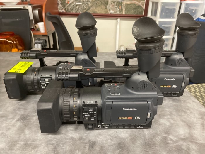 Lot of (3) Panasonic DVCPro HD P2 Professional Camcorders for sale