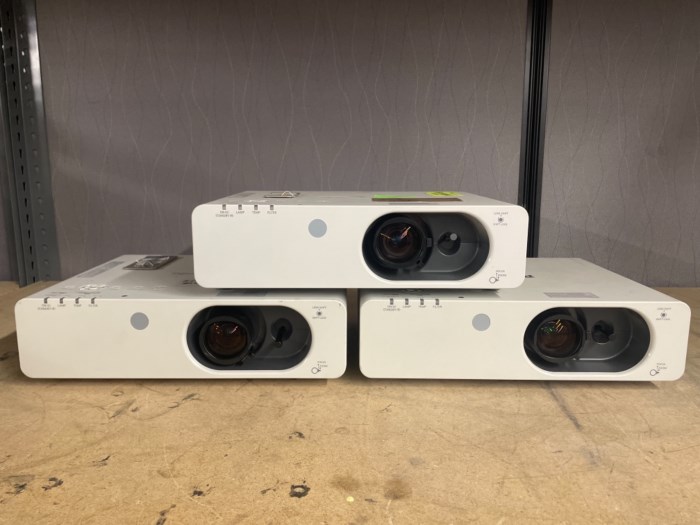 Lot of (3) Panasonic FW430 WXGA Projectors for sale
