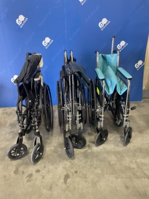 Lot of (3) Soft Folding Wheelchairs for sale