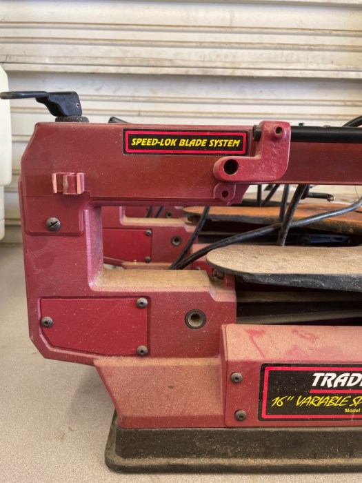 Lot of (3) Tradesman 16” Variable Speed Scroll Saws for sale