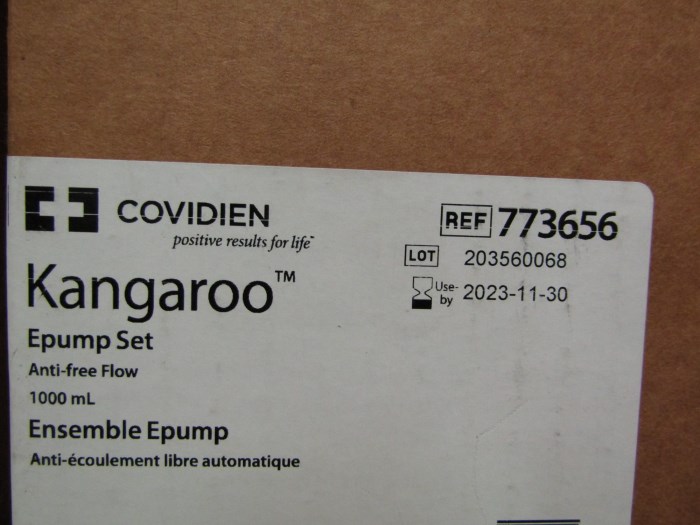 Lot of 4 Boxes of COVIDIEN 773656 Kangaroo Pump Set, 1000mL (30/Box ...