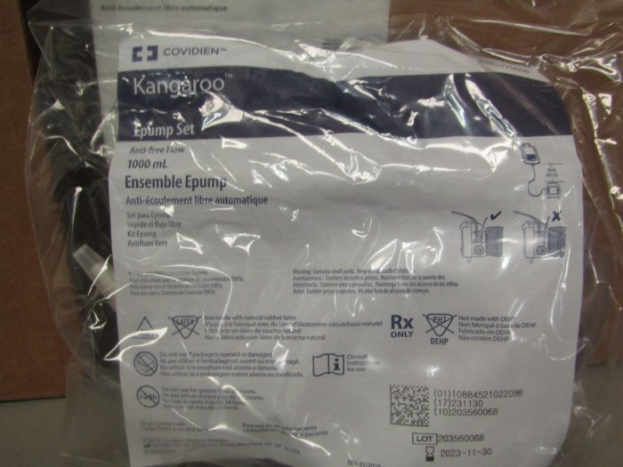 Lot of 4 Boxes of COVIDIEN 773656 Kangaroo Pump Set, 1000mL (30/Box ...