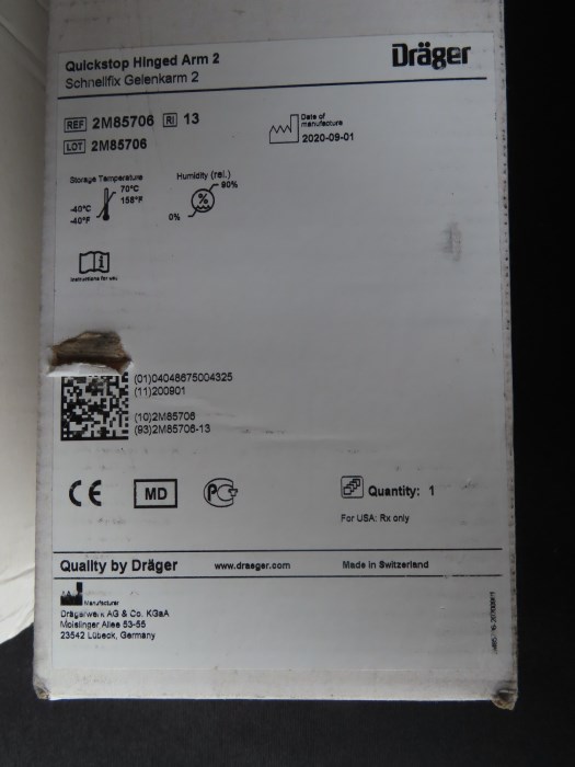 Lot of 4 Drager Hinged Arm Quickstop 2 2M85706 for sale