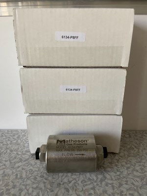 Lot of (4) Matheson Gas Products Model 6134-P8FF Particle Filters for sale