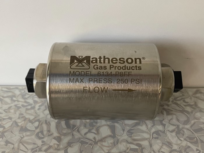Lot of (4) Matheson Gas Products Model 6134-P8FF Particle Filters for sale