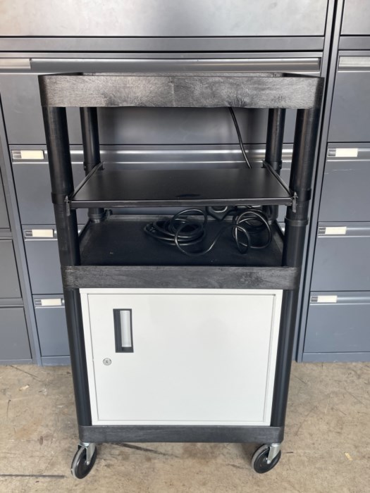 Lot of (4) Rolling Media Carts for sale