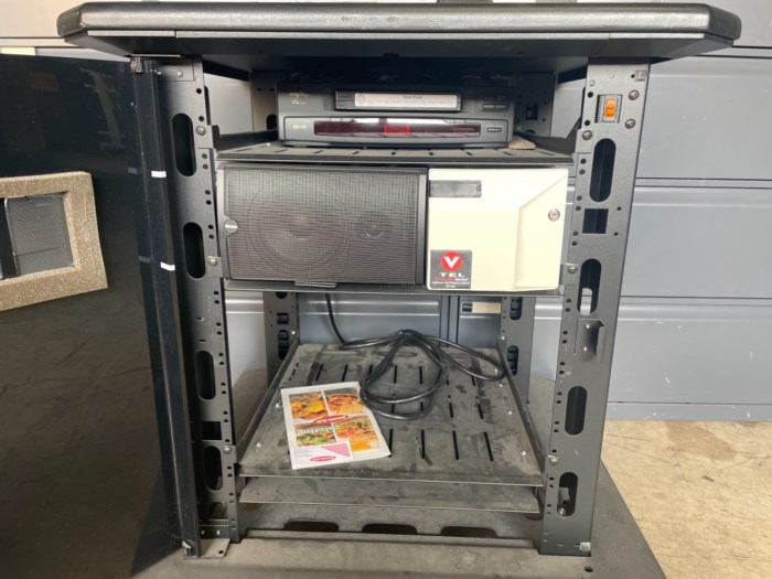 Lot of (4) Rolling Media Carts for sale