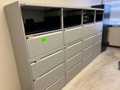Lot of (4) Teknion Lateral Cabinets & (1) HOM storage locker for sale
