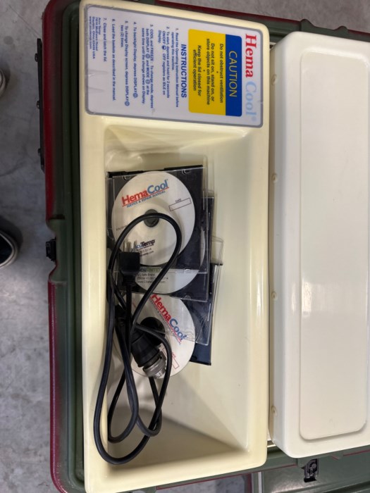 Lot of 5 Hemacool Mobile Blood Storage and Cooling Refrigerator HMC-MIL ...