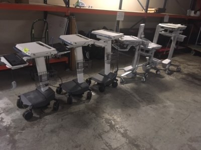Lot of (6) Computer Carts for sale