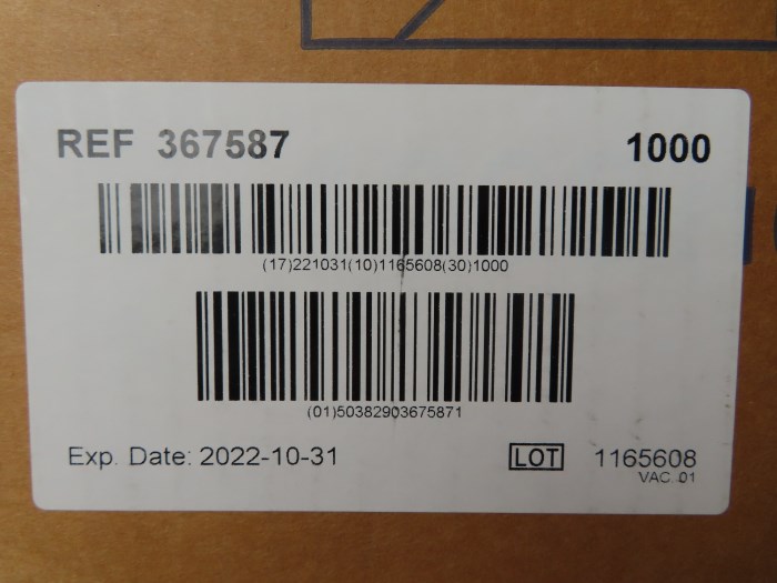 LOT OF 8 CASES OF BD BLOOD COLLECTION TUBES for sale