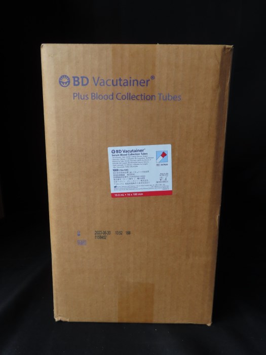 LOT OF 8 CASES OF BD BLOOD COLLECTION TUBES for sale