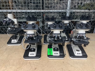 Lot of (8) Nikon Alphaphot-2 YS2 Tabletop Microscopes for sale