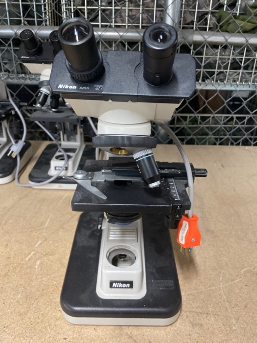 Lot of (8) Nikon Alphaphot-2 YS2 Tabletop Microscopes for sale