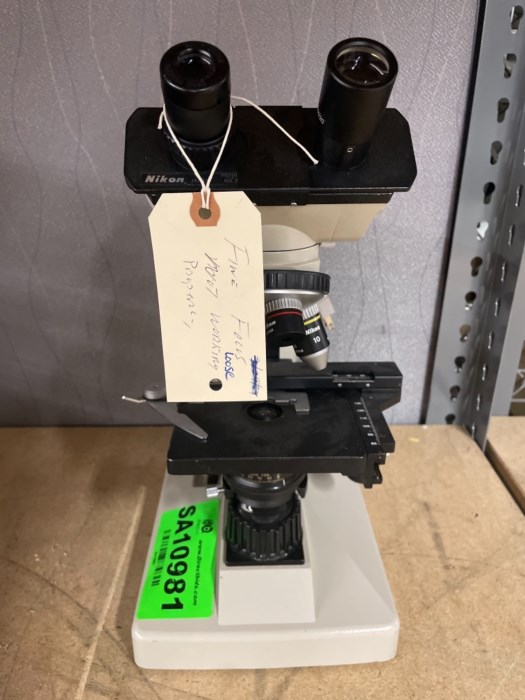 Lot of Approximately (10) Assorted Tabletop Microscopes for sale