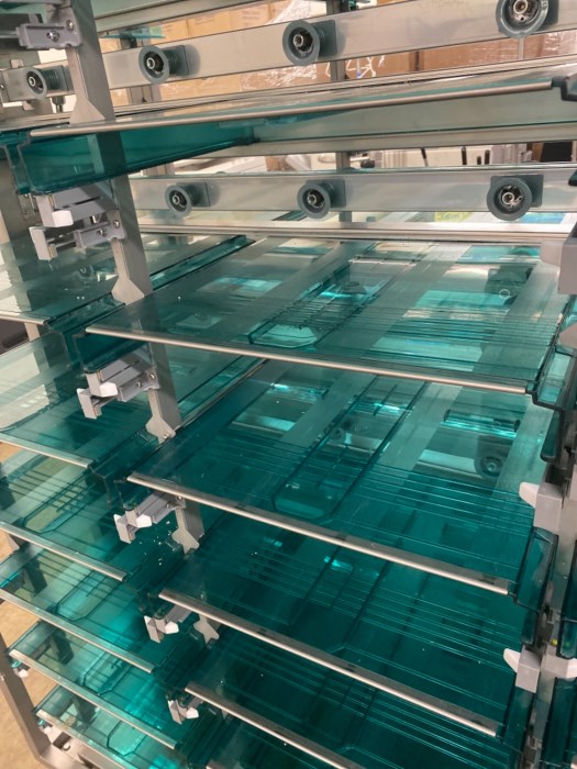 Lot of estimated 17 ventilation racks by lab products for sale