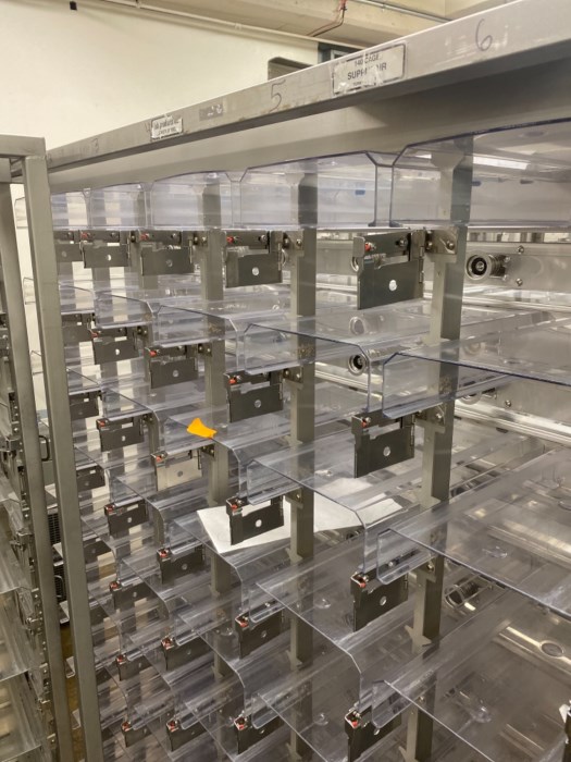 Lot of estimated 17 ventilation racks by lab products for sale