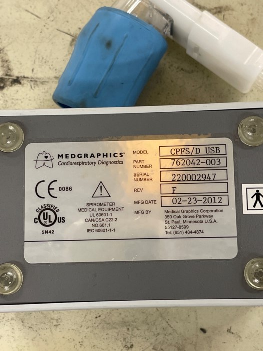 Medgraphics CPFS/D USB Spirometer for sale