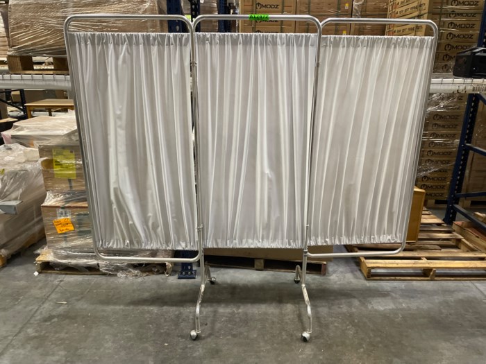 Metal Frame Three Section Hospital Room Separator for sale