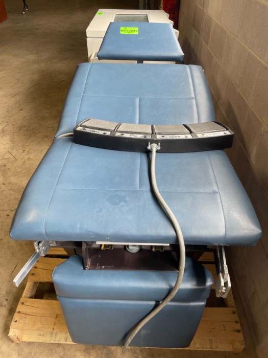 Midmark 111 Adjustable Hospital Bed with Extendable Stir-Ups for sale