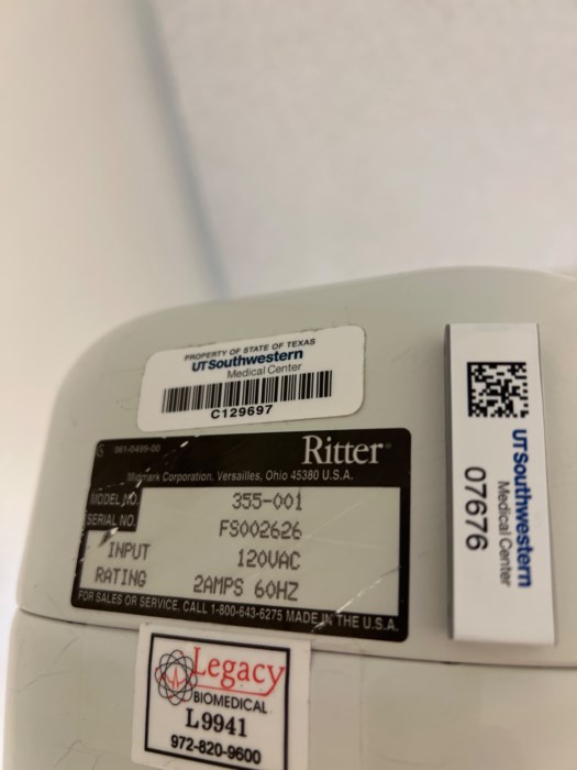 Midmark Ritter 355 Surgical Light - NC2.218 for sale
