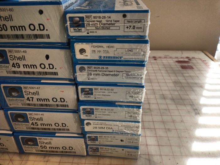 Mixed Zimmer Multipolar Bipolar Cup Shell Implants for sale