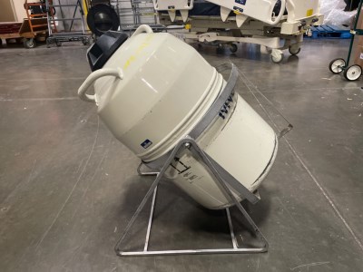 MVE Lab 20 Cryogenic Dewar (20L) w/ Metal Swinging Stand for sale