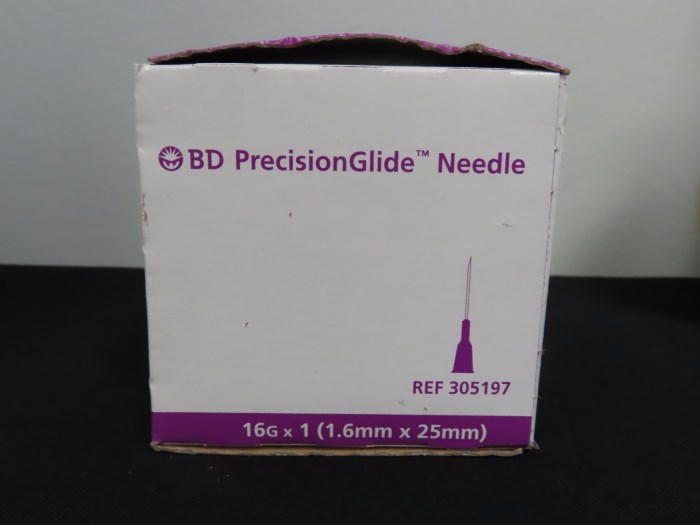 NEW 30 BOXES, BD PRECISION GLIDE REGULAR BEVEL NEEDLE 16G X 1" REF#305197 for sale