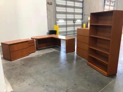 Office Suite consisting of 72" L- Desk, 48 return, 36” Bookcase, 2 File ...
