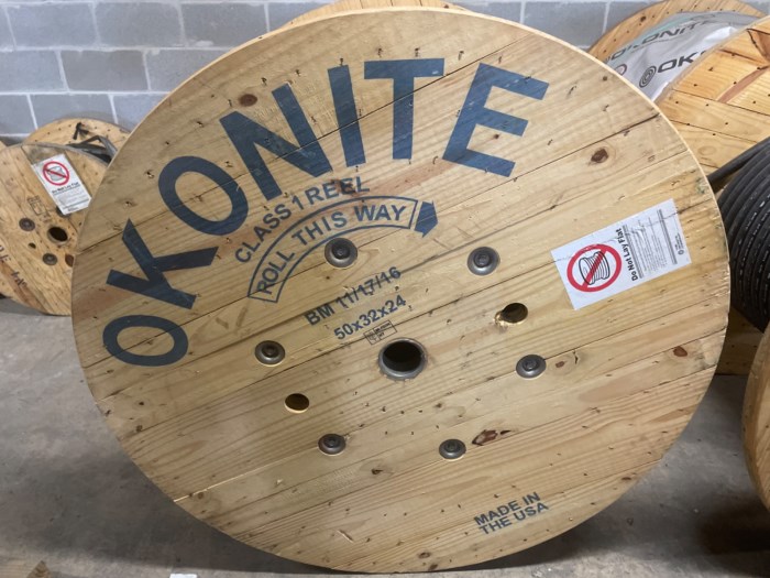 Okonite Class 1 Cable (Lot of 3 Spools - Incomplete) for sale