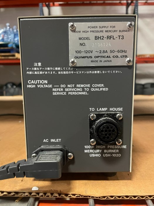 Olympus BH2-RFL-T3 100W High Pressure Mercury Burner Power Supply ...