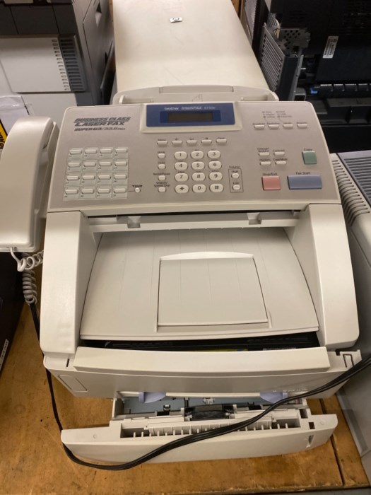 One and a half aisles of printers for sale