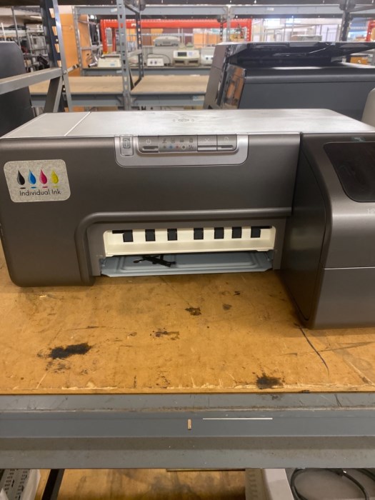 One and a half aisles of printers for sale